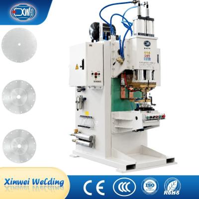 China Pneumatic Medium Frequency Carbon Steel Saw Blade Two Electrodes Fixed Type Rotary Indexing Worktable Spot Welding Machine for sale