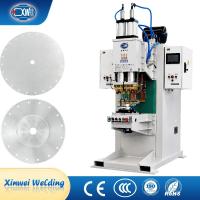 China 90 Degree Rotation Double Head Electric Carbon Steel Saw Blade Rotary Indexing Worktable Fixed Type Pneumatic Welding Machine for sale