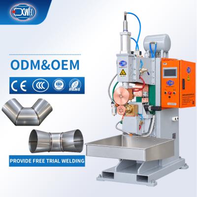 China Continuous Pneumatic Rolling Tube Ring Electric Aluminum Semi Automatic Horizontal Stainless Pipe Air Duct Seam Welders for sale