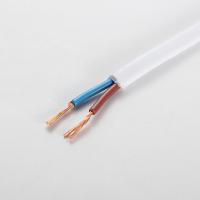 China CCC White Sheathed  2 Core Square Flat Cord Extension Wire for sale