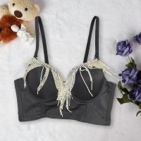 China BUSTIER QUEEN BQ02 Women's Lace Beaded Bustier Top Lightly Padded Adjustable Straps XS-L for sale