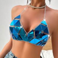 China Sequin Mirror Bustier Body Chain Sexy Night Out Clubwear Free Size Sleeveless Slim Fit for sale