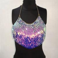 China Sequin Bustier Body Chain Sexy Club Night Out Sleeveless Slim Fit Free Size Summer for sale