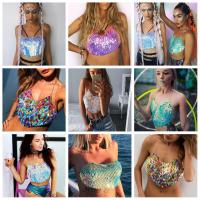 China Sequin Bustier Body Chain Sexy Club Night Out Sleeveless Slim Fit Free Size Summer for sale