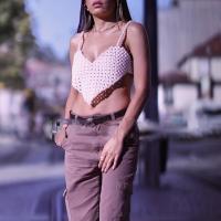 China Heart pearl bustier corset top for sale