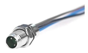 China IP67 M8 Connector Front Install Male 3P Shield 0.5m Cable Length for sale