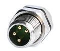 China IP67 M8 Connector Front Install Male 4P Shield for sale