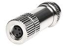 China IP67 M8 Connector Field-Wireable Screw Terminals Female 4P Shield for sale