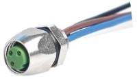 China IP67 M8 Connector Front Install Female 3P Shield 0.5m Cable Length for sale