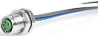 China IP67 M8 Connector After Install Female 4P Shield 0.3m Cable Length for sale