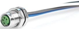 China IP67 M8 Connector After Install Female 4P Shield 1.0m Cable Length for sale