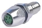 China IP67 M8 Connector Flange Mounting Female / Male 4P Shield for sale