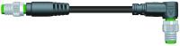 China IP67 M8 Connector Harness Double End Precast Wire Harness Male Straight / Bend 3P Towing Chain 5m for sale