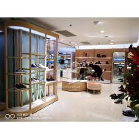 China Metal Halide Shoe Display Racks For Shop 20mm Thick MDF Baking Paint Finished for sale