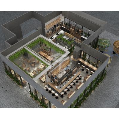 China ODM Coffee Shop Display 20mm MDF Spray Painted With Metal Halide for sale