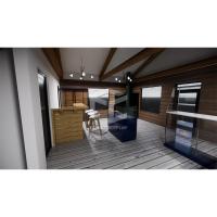 China Monomer Design Blue Smoke Shop Furniture 10mm Tempered Glass for sale