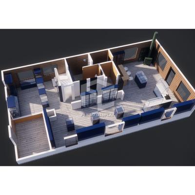 China Monomer Design Blue Smoke Shop Furniture 10mm Tempered Glass for sale