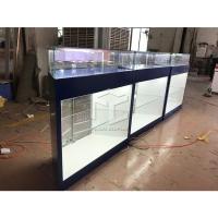 China ODM Glass Vapor Shop Furniture Display With T4 LED Lighting for sale