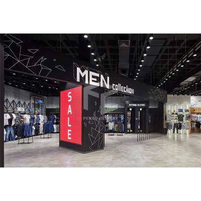 China Boutique Men Garments Shop Display Furniture Power Saving Electroplate for sale
