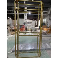 China T4 Light Clothing Shop Display Furniture Electroplate 201 Stainless Steel Display Stand for sale