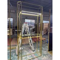 China T4 Light Clothing Shop Display Furniture Electroplate 201 Stainless Steel Display Stand for sale