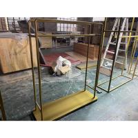 China 201/304 Steel Electroplated Clothing Shop Display Furniture Racks T5 Lighting for sale