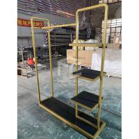 China Lady clothes store display stands racks high end stainless steel made for sale