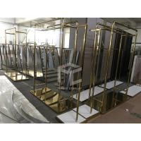 China CNC Iron Garment Store Display Stands Racks T4 Lighting for sale