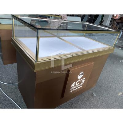 China 1000mm Long Jewelry Shop Furniture T4 LED Jewellery Display Counter for sale