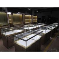 China Tempered Glass 10mm Thick Jewelry Shop Furniture Glass Jewelry Display Case With Lock ODM for sale