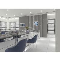 China 3D Design ODM Jewelry Shop Furniture Showroom Jewellery Vitrine Powder Coated for sale