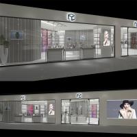 China OEM Electroplate Jewelry Shop Furniture Jewellery Glass Counter Display Brushed for sale