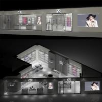 China OEM Electroplate Jewelry Shop Furniture Jewellery Glass Counter Display Brushed for sale