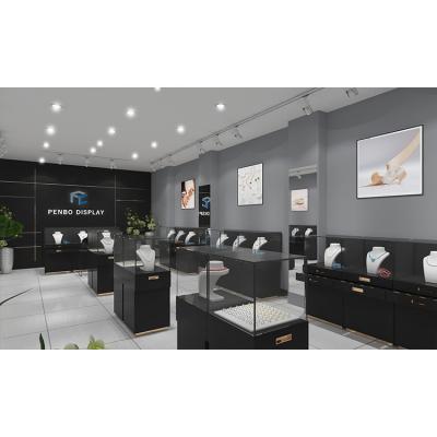 China Display Showcase For Jewelry Shop Furniture MDF 20mm Thick Monomer Design for sale