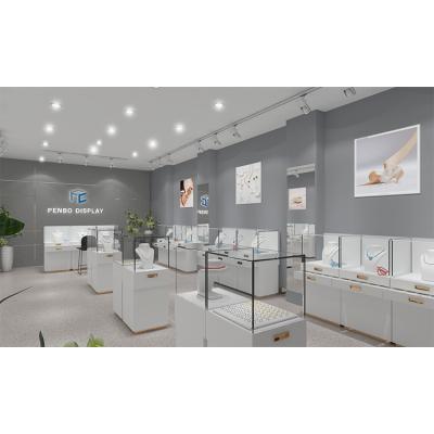 China 400mm Long Retail Glass Jewelry Shop Furniture 201 304 Stainless Steel for sale