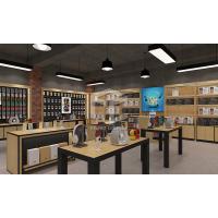 China ODM Polishing Mobile Phone Display Showcase Phone Shop Design 16mm Thick MDF for sale