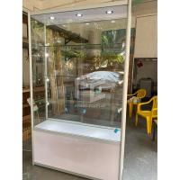 China ODM Aluminum Frame Wall Glass Case 47*17.7 Full Vision Showcase for sale