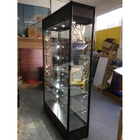 China Lockable 8mm Tempered Glass Display Showcase Cabinet 120cm Long for sale