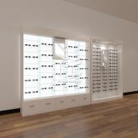China 8mm Temper Glass Retail Optical Store Display Case For Store Monomer Design for sale