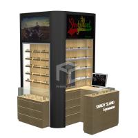 China Flannelette Retail Eyewear Display Cabinet Shop Design CAD OEM for sale