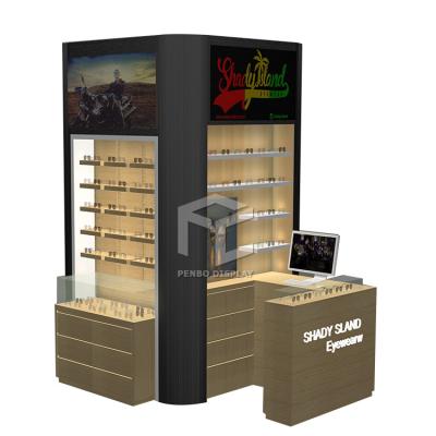 China Flannelette Retail Eyewear Display Cabinet Shop Design CAD OEM for sale