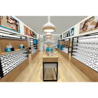 China Melamine Board Optical Shop Display Cabinets Rack With T5 LED Lighting for sale