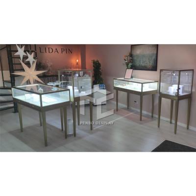 China Penbo 1200*400*1050 Glass Jewelry Shop Furniture Counter Glossy for sale