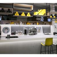 China Monomer Design Coffee Shop Display Counter 16mm Thick MDF for sale