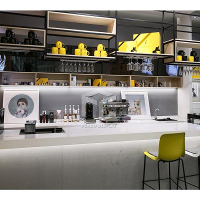 China Monomer Design Coffee Shop Display Counter 16mm Thick MDF for sale