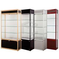 China 47in Long Shop Glass Display Showcase Cabinet Melamine Board With T5 LED Light for sale