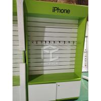 China Slat Wall Display Phone Store Furniture Cabinet 5mm Thick MDF for sale