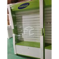 China Slatwall Mobile Phone Display Showcase Store Furniture 8mm Thick Metal for sale