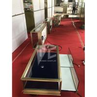 China 1050*550mm Countertop Jewellery Display Cabinet Glass 1000mm High Gold Electroplate OEM for sale