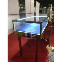 China 1050*550mm Countertop Jewellery Display Cabinet Glass 1000mm High Gold Electroplate OEM for sale